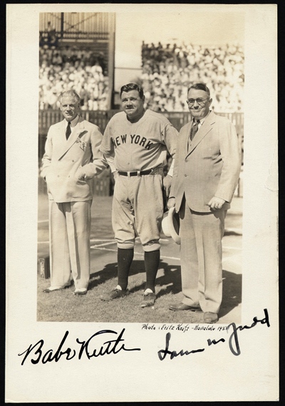 1933 Babe Ruth Signed Photo from Hawaii | REA Archive