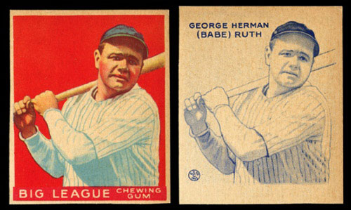 Two 1933 Goudey #149 Babe Ruth Color Process Proof Cards | REA Archive
