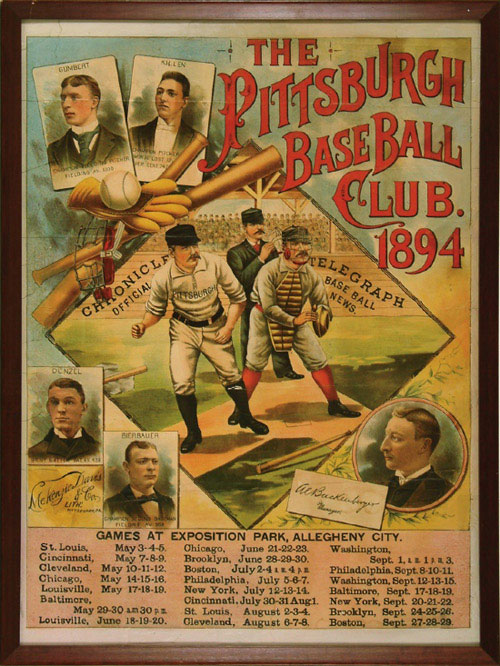 1894 Pittsburgh BBC Schedule Poster | REA Archive