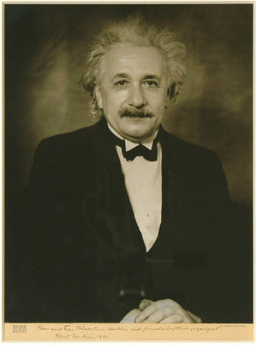 1936 Albert Einstein Signed Presentation Display Photograph | REA Archive