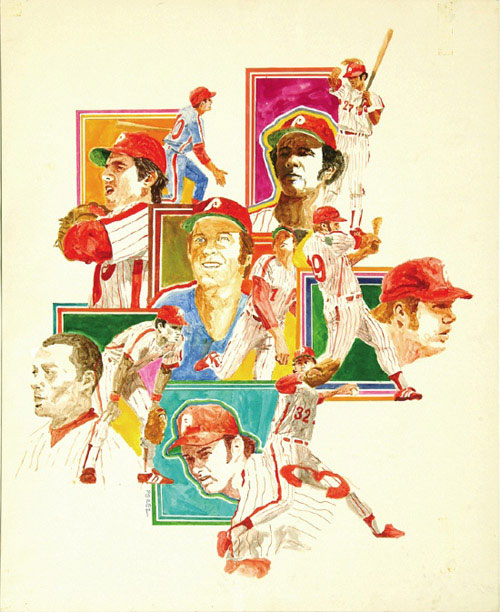 1973 Phillies Yearbook Cover Painting | REA Archive