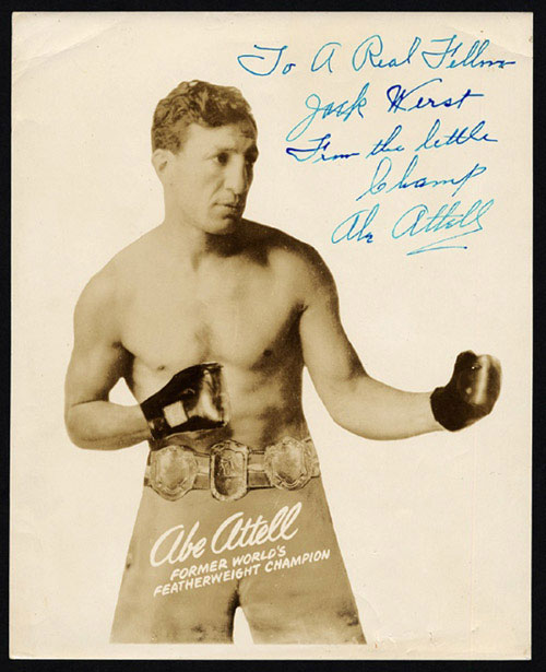 Abe Attell Signed & Inscribed Photograph | REA Archive