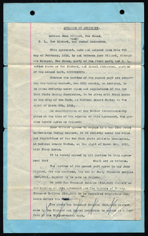 The Fix Is On! 1916 Jess Willard vs. Frank Moran Fixed Heavyweight ...