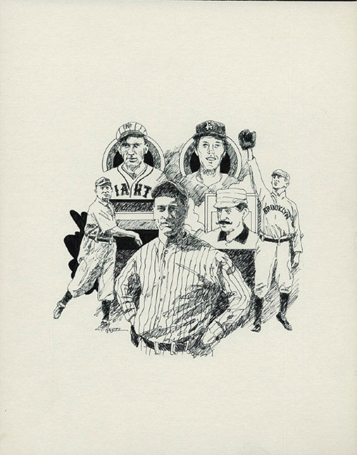 Total Baseball 1989 Interior Illustration Artwork (13) | REA Archive