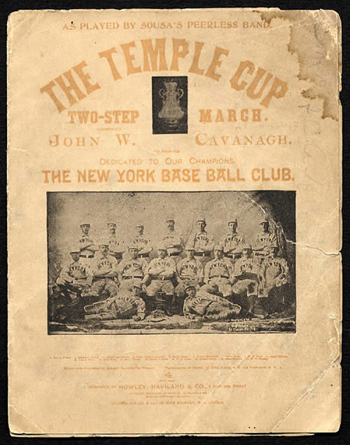 1894 "The Temple Cup Two-Step March" Sheet Music | REA Archive
