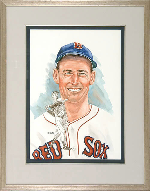 Ted Williams Perez-Steele Hall of Fame Postcard Artwork | REA Archive