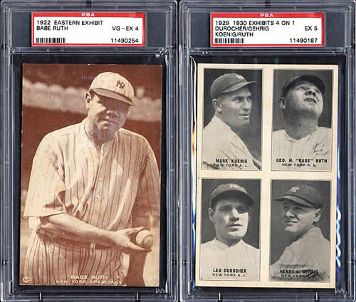 1921-1929 Babe Ruth Exhibit Card Collection (5) | REA Archive