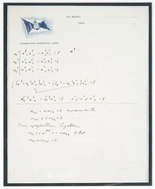 Circa 1932 Albert Einstein Handwritten Mathematical Equation and ...