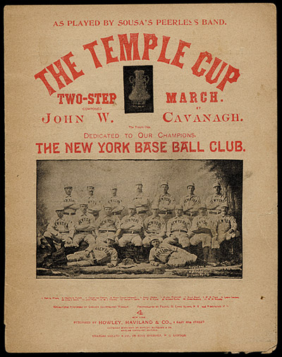 1894 The Temple Cup Two-Step March Sheet Music | REA Archive