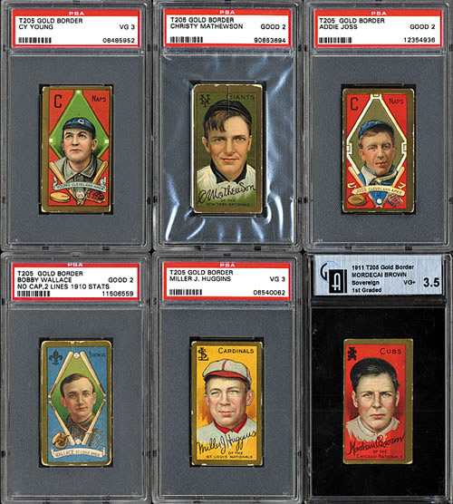 1911 T205 Gold Border Complete Set (208 plus 4 Variations) | REA Archive