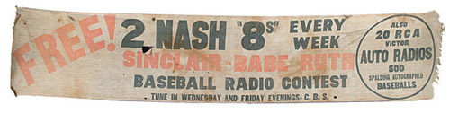 1937 Sinclair Oil Babe Ruth Baseball Contest Collection Including ...