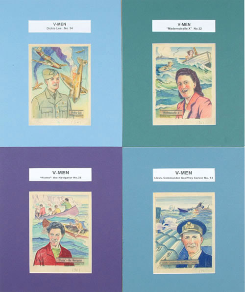 1941 "V-Men" Original Unpublished Card Artworks (10) | REA Archive