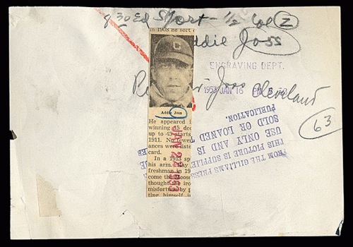 1910 Addie Joss Original Photograph | REA Archive