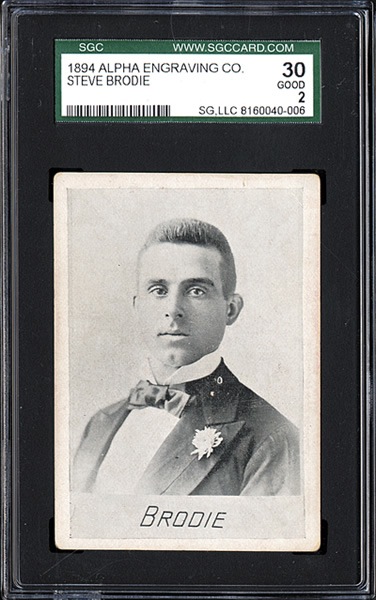 1894 Alpha Photo-Engraving Steve Brodie - Only Card of Brodie Known to Exist | REA Archive