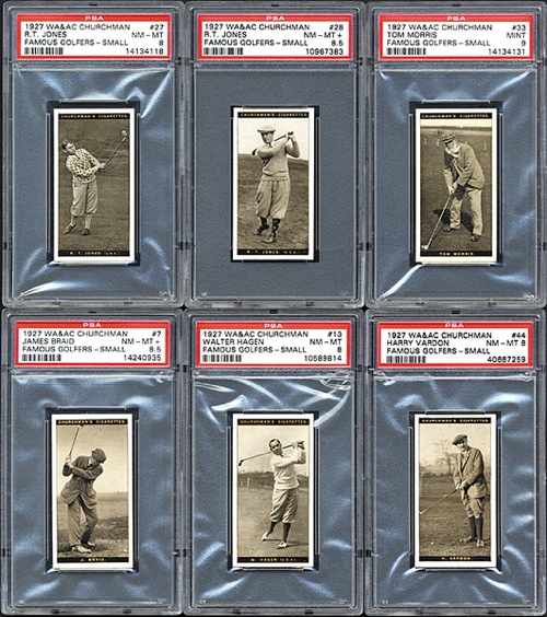 1927 W. A. & A. C. Churchman "Famous Golfers" Complete Set (50): #1 PSA ...