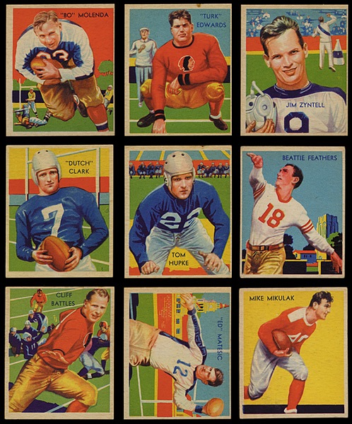 1935 R331 National Chicle Football Complete Low-Number Set Including ...