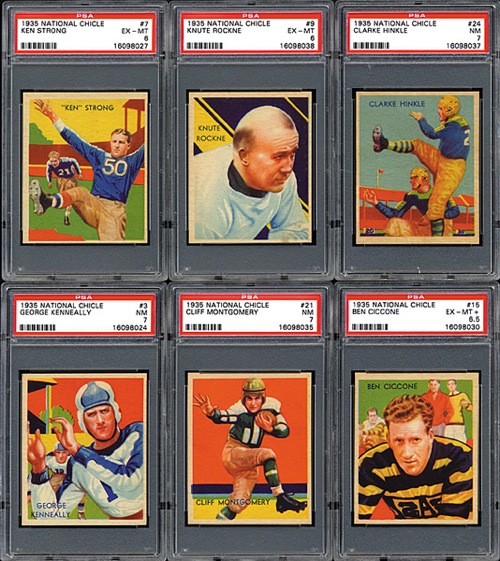 1935 R331 National Chicle Football Complete Low-Number Set Including ...