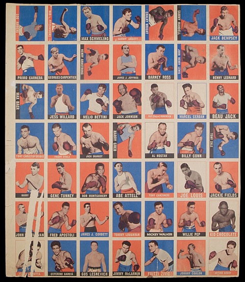 1948 Leaf Boxing Complete Set Uncut Sheet | REA Archive