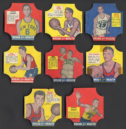 1950-1951 "Bread for Health" Basketball Bread Labels Complete Set (32 ...