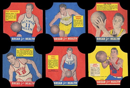 1950-1951 "Bread for Health" Basketball Bread Labels Complete Set (32 ...