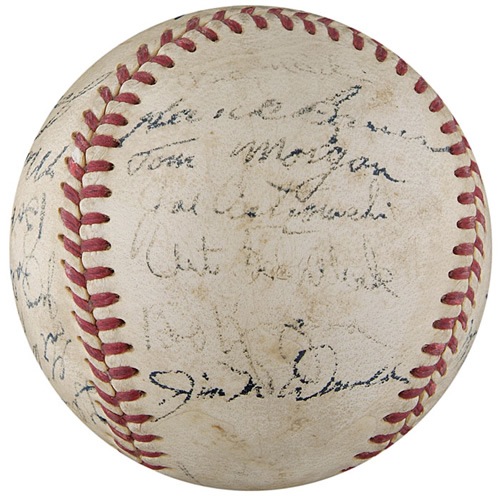 1951 New York Yankees World Champions Team-Signed Ball with DiMaggio ...