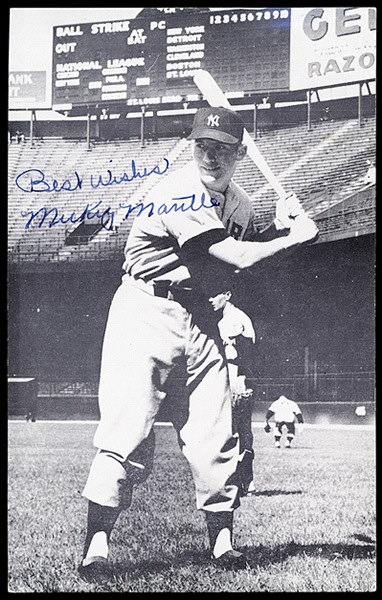 1953 Mickey Mantle Vintage-Signed J. D. McCarthy Postcard | REA Archive