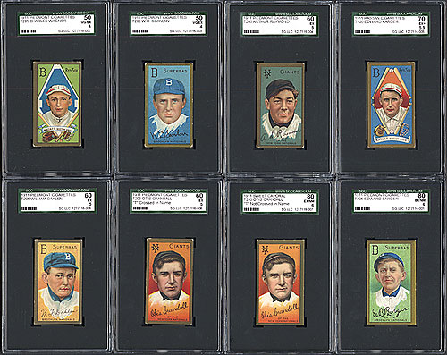 1911 T205 Gold Border Complete Master Set Minus Two (208 Plus 9 ...