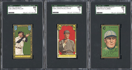1911 T205 Gold Border Complete Master Set Minus Two (208 Plus 9 ...