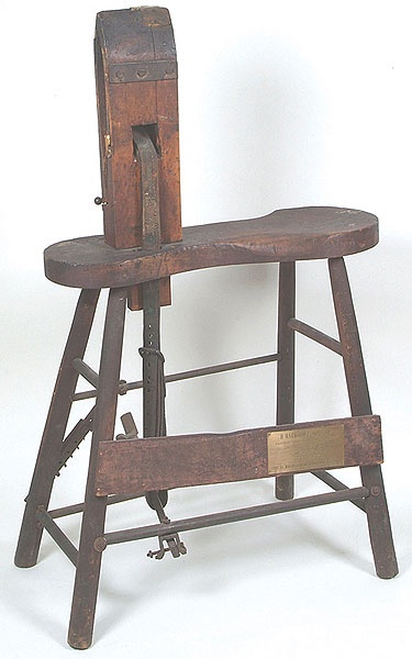 Circa 1858 H. Harwood Sons Original Baseball Stitching Bench | REA Archive