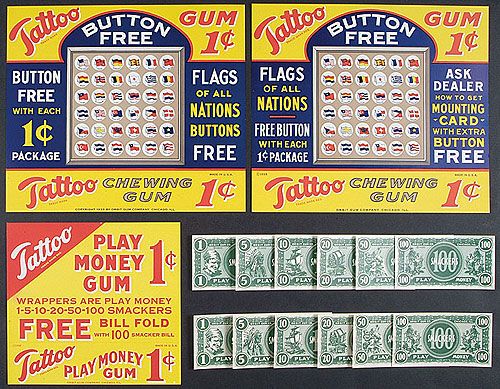 Circa 1932 Tattoo Orbit Gum Signs and Two Complete Sets of 1932 and ...