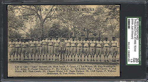 Circa 1933 Philadelphia Stars Team Postcard with Jud Wilson and Biz ...