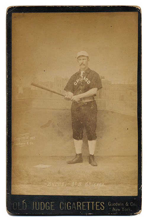 1887 N173 Goodwin Old Judge Cabinet Thomas Burns - Rare Black Mount ...