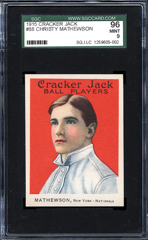 1915 E145 Cracker Jack #88 Christy Mathewson - SGC MINT 96 - Highest ...