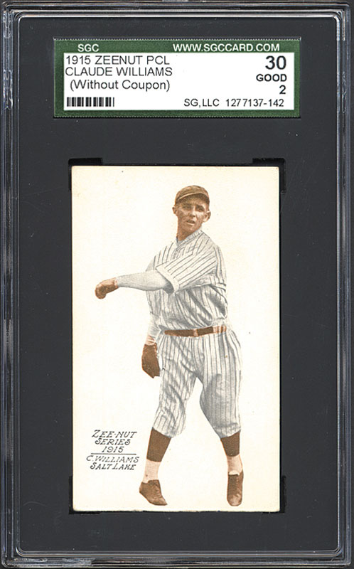 1915 Zeenut PCL Claude "Lefty" Williams ("Black Sox") | REA Archive