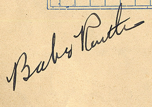 1947 Babe Ruth Day Collection with Scorecard Signed by Ruth (3) | REA ...