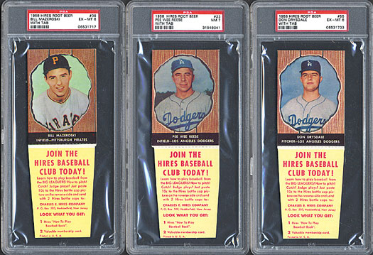 1958 Hires Root Beer Complete Set with Tabs (66) with 32 PSA-Graded ...