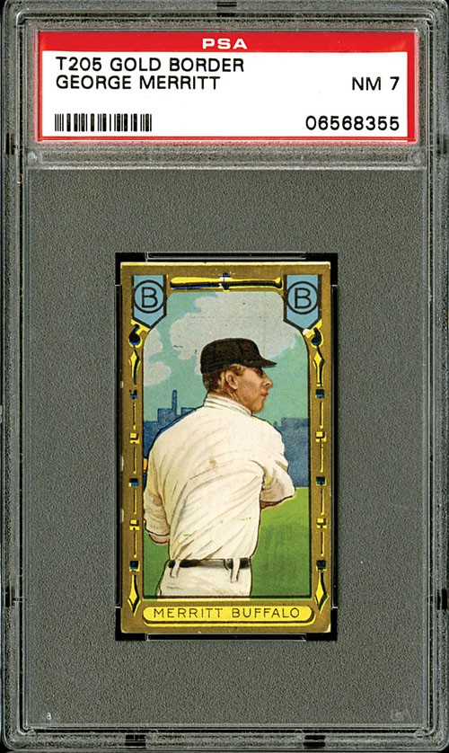 1911 T205 Gold Border George Merritt PSA NM 7 - 1 of 1! | REA Archive