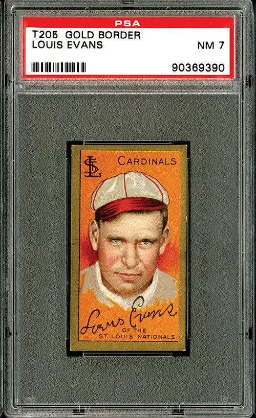 1911 T205 Gold Border Louis Evans PSA NM 7 | REA Archive