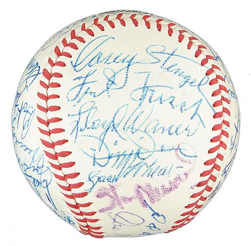 Circa 1970 Multisigned Hall of Fame Induction Ceremonies Ball (27 ...