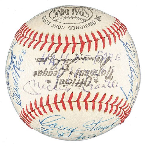 Circa 1970 Multisigned Hall of Fame Induction Ceremonies Ball (27 ...