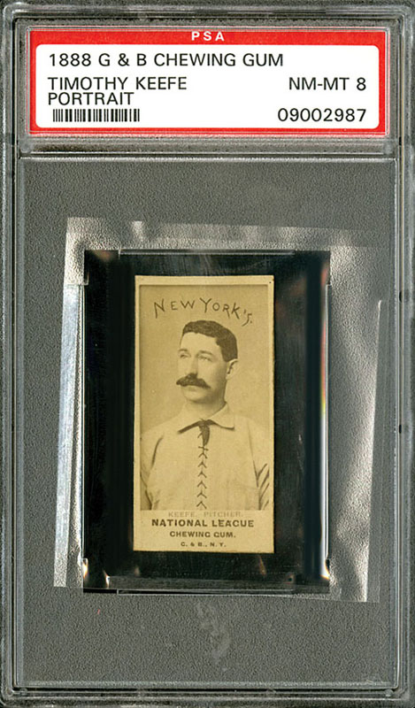 1888 E223 G & B Chewing Gum Timothy Keefe Portrait PSA NM-MT 8 | REA ...
