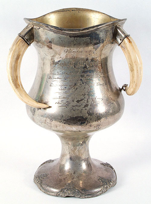 1911 World Series Trophy Cup Presented to Sportswriter Joseph McCready ...
