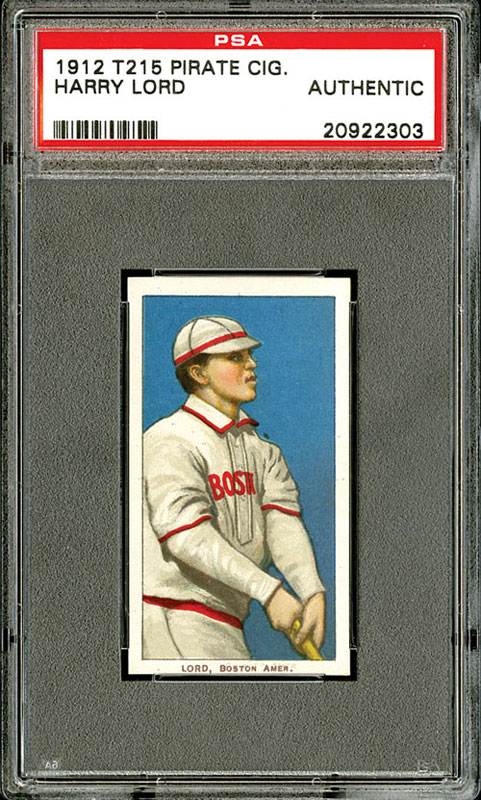 1912 T215 Pirate Cigarettes Harry Lord, Boston Amer. (with "Chicago ...