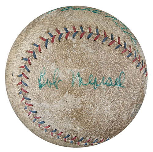 1924 Babe Ruth and Bob Meusel Signed Babe Ruth Home Run Ball! | REA Archive