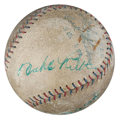 1924 Babe Ruth and Bob Meusel Signed Babe Ruth Home Run Ball! | REA Archive