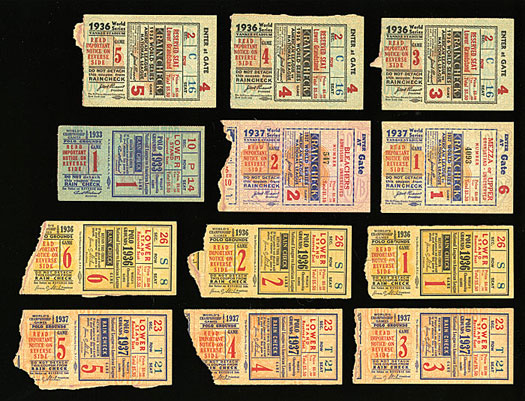 1928-1937 World Series Ticket Collection (16) - From the Keith Sutton ...