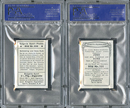 1931-1932 Babe Ruth PSA-Graded Foreign Cards Pair | REA Archive