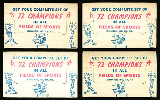 1951 Berk Ross "Hit Parade of Champions" Complete Set (72) in Original ...