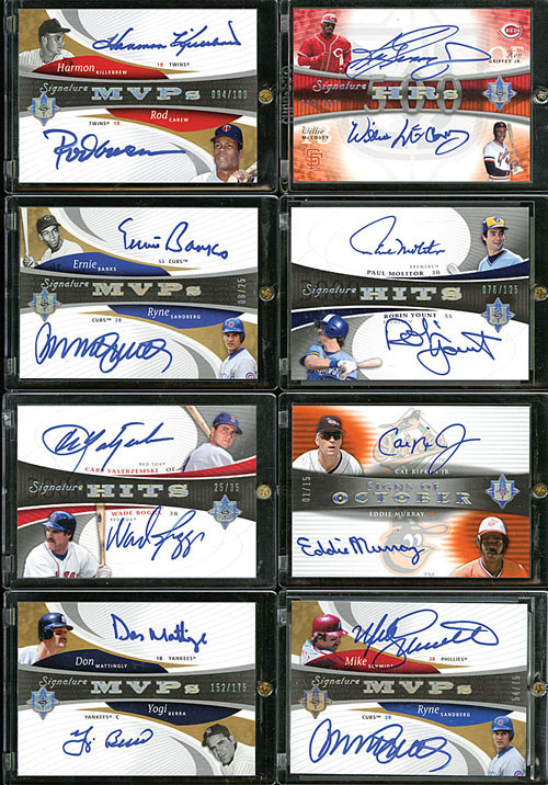 1998-2005 "Dual-Signed" Signature-Card Collection - Twenty-One Hall of ...