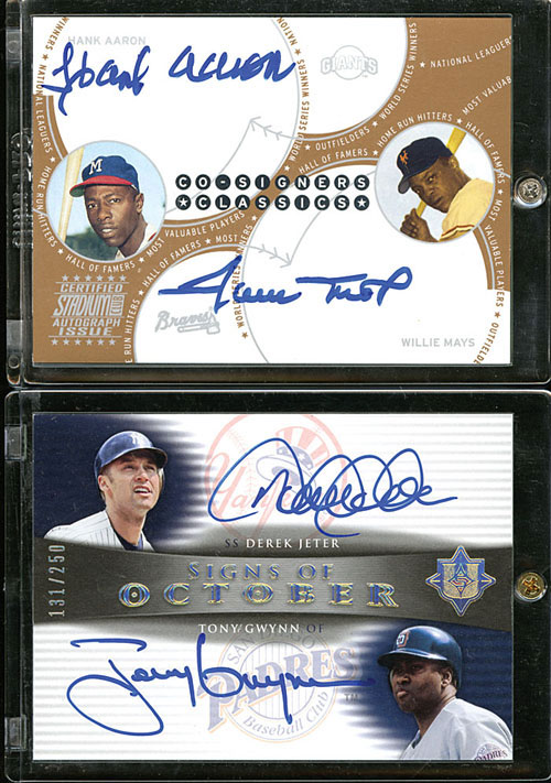 1998-2005 "Dual-Signed" Signature-Card Collection - Twenty-One Hall of ...